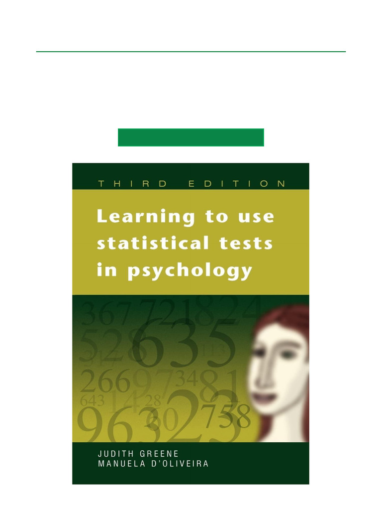 Learning To Use Statistical Skills in Psychology, 3rd Edition All ...