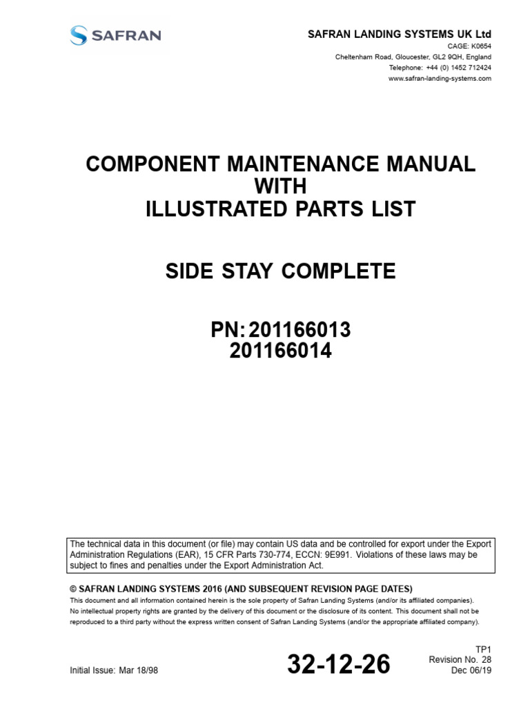 K0654 - CMM - 028 - Side Stay | PDF | Landing Gear