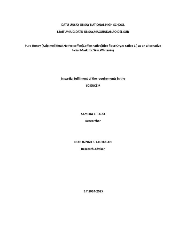 Datu Unsay Unsay National High School | PDF