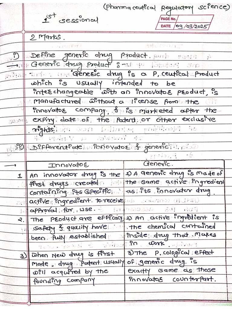 1st Sessional PRS | PDF