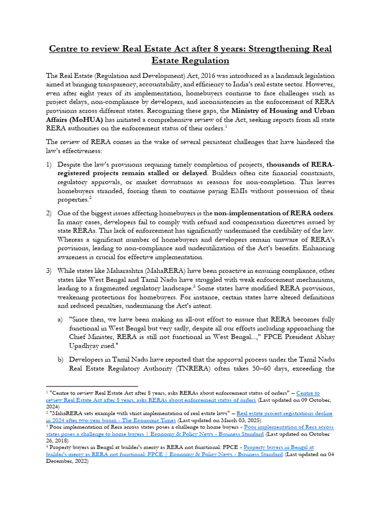Review of Real Estate Act After 8 Years | PDF | Regulatory Compliance ...