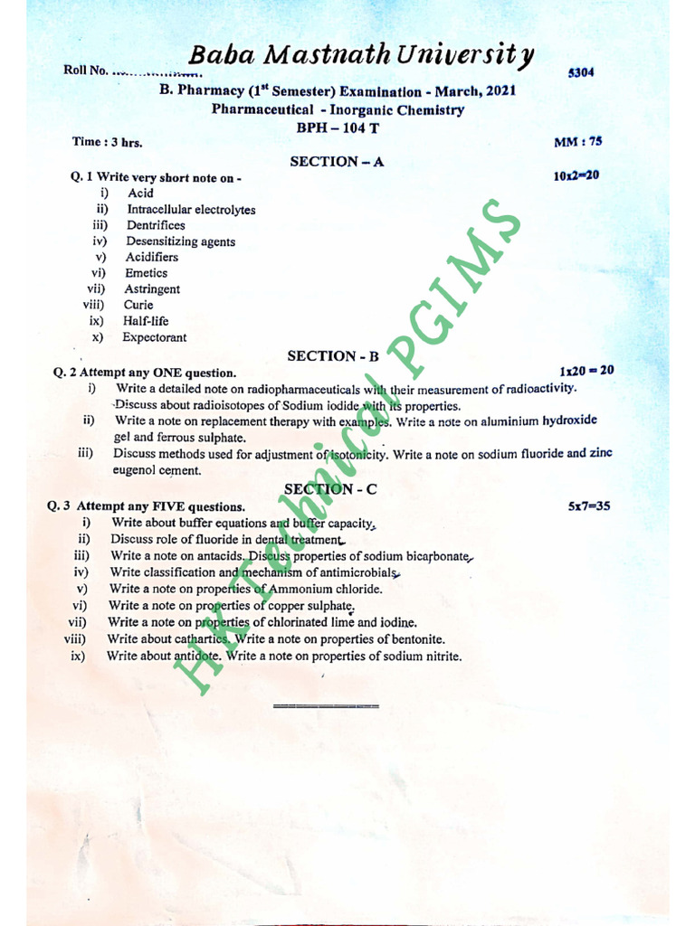 Inorganic Chemistry 1 Inorganic Chemistry BMU | PDF