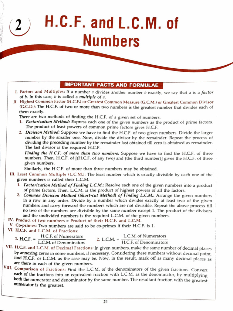 Quants-HCF and LCM | PDF