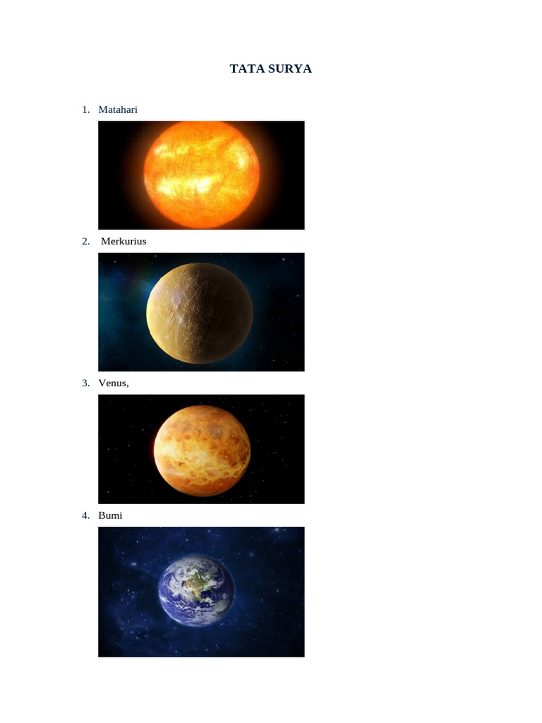 Planet Tata Surya | PDF