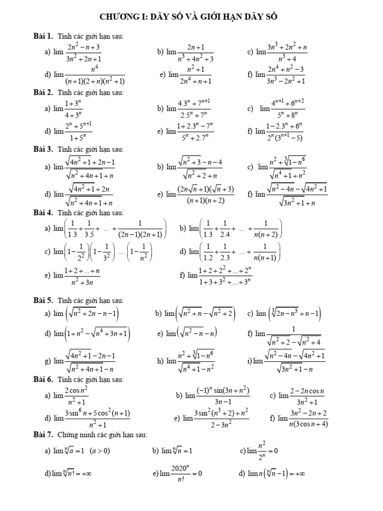BÀI TẬP TỔNG HỢP GT1 | PDF