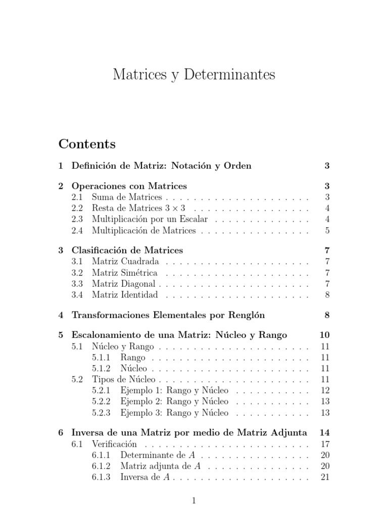2 Algebra Lineal Matrices (1) | PDF | Matriz (Matemáticas) | Determinante