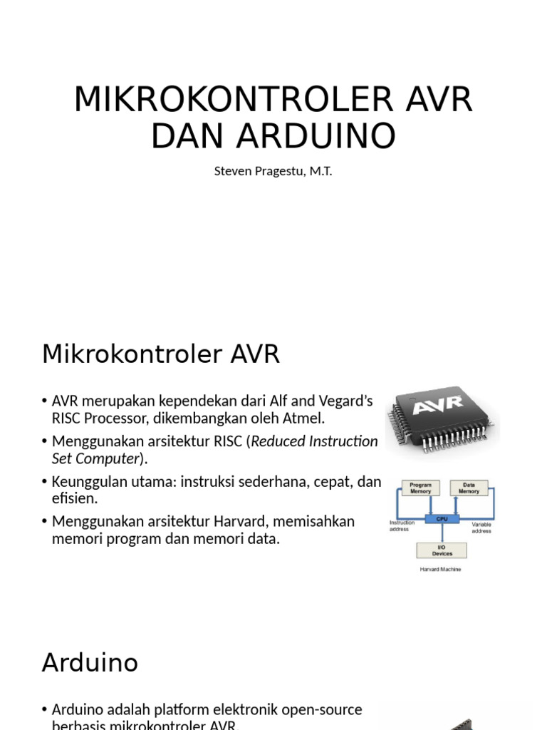 Mikrokontroler AVR dan Arduino Basics | PDF