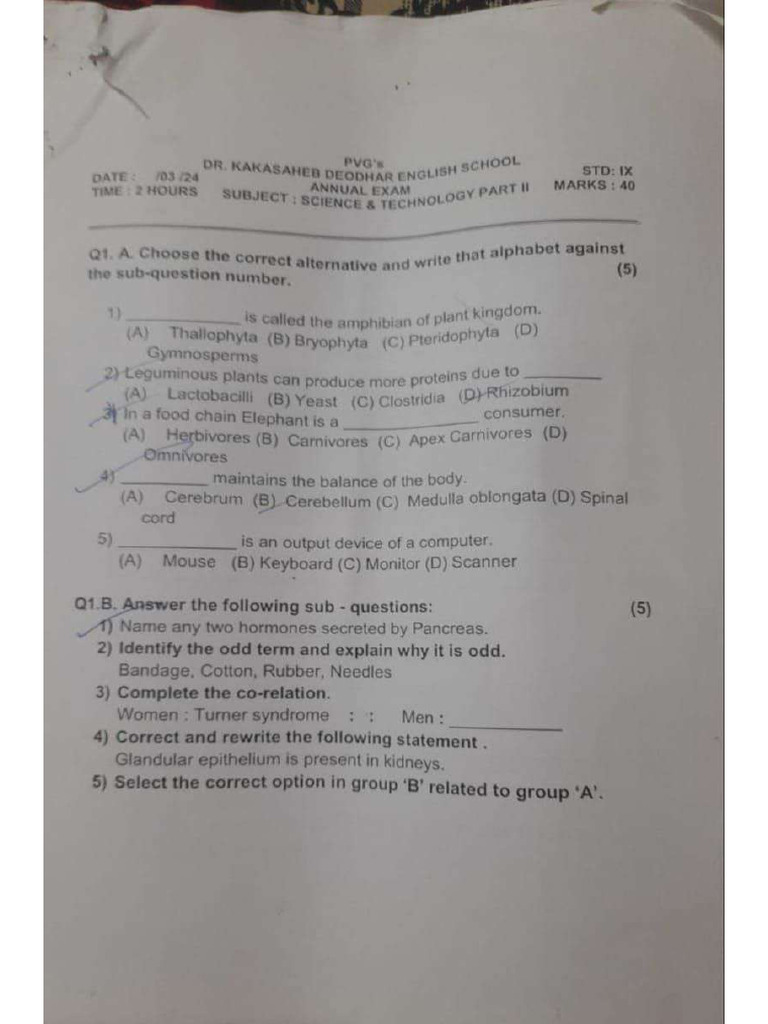 Science 2 Practice Paper | PDF
