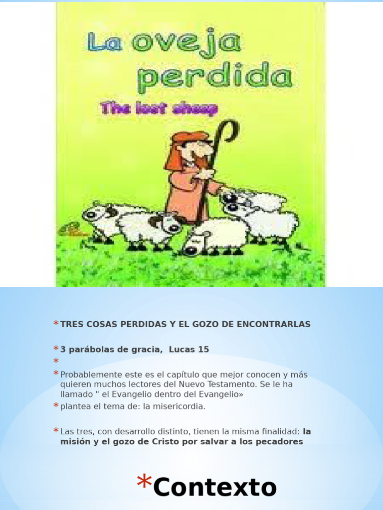 La Oveja Perdida | PDF | Jesús | Parábolas de Jesús
