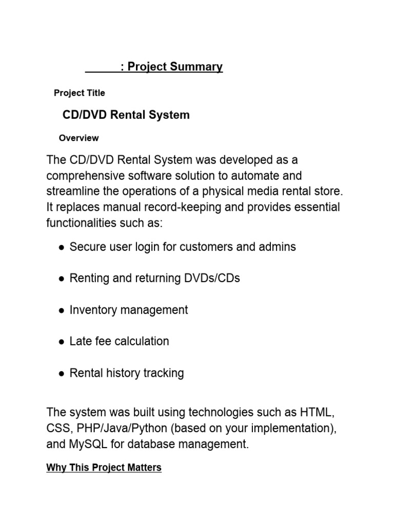Project Summary | PDF | Software Development Process | Databases