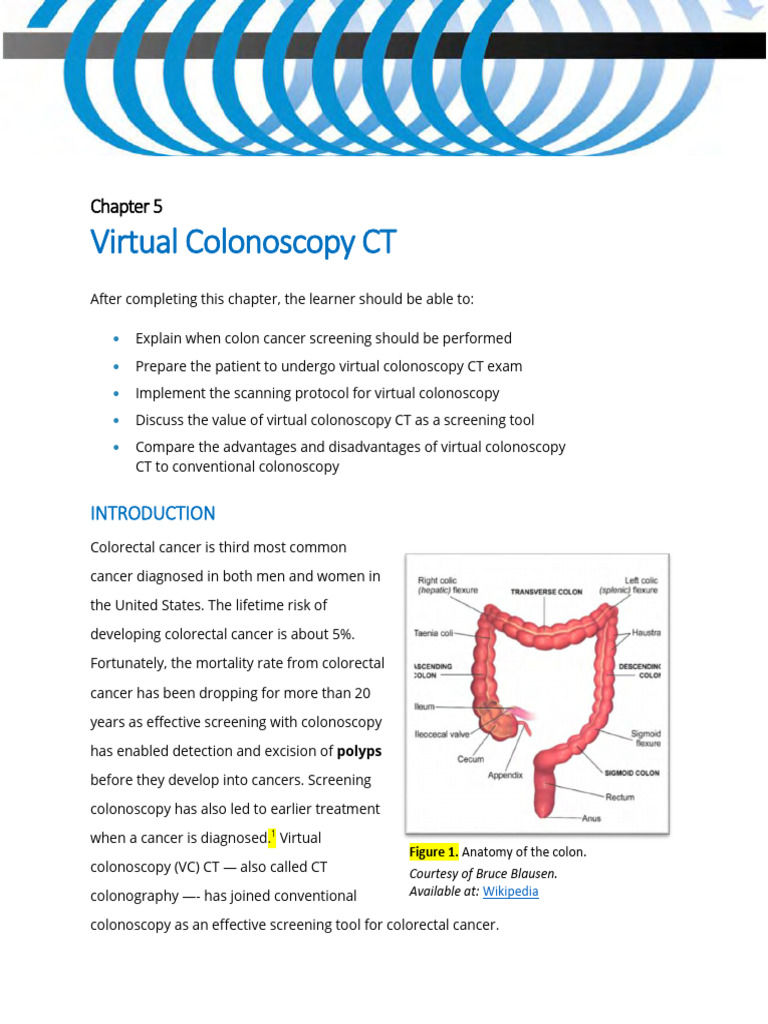 Chapter 5_Virtual Colonscopy CT | PDF | Colonoscopy | Colorectal Cancer