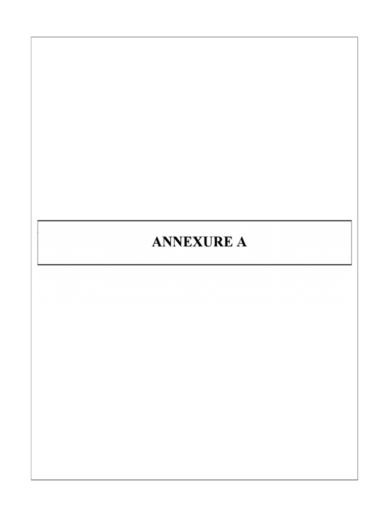 Annexure A | PDF