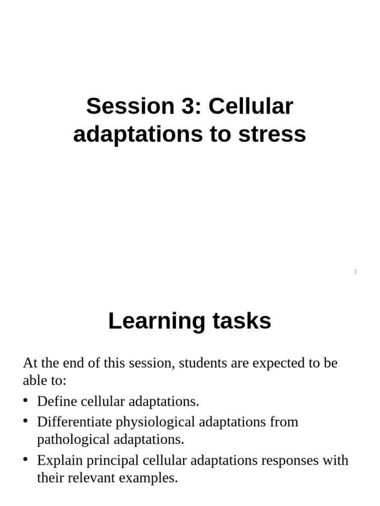 Session 4 Cellular Adaptations To Stress | PDF | Atrophy | Epithelium