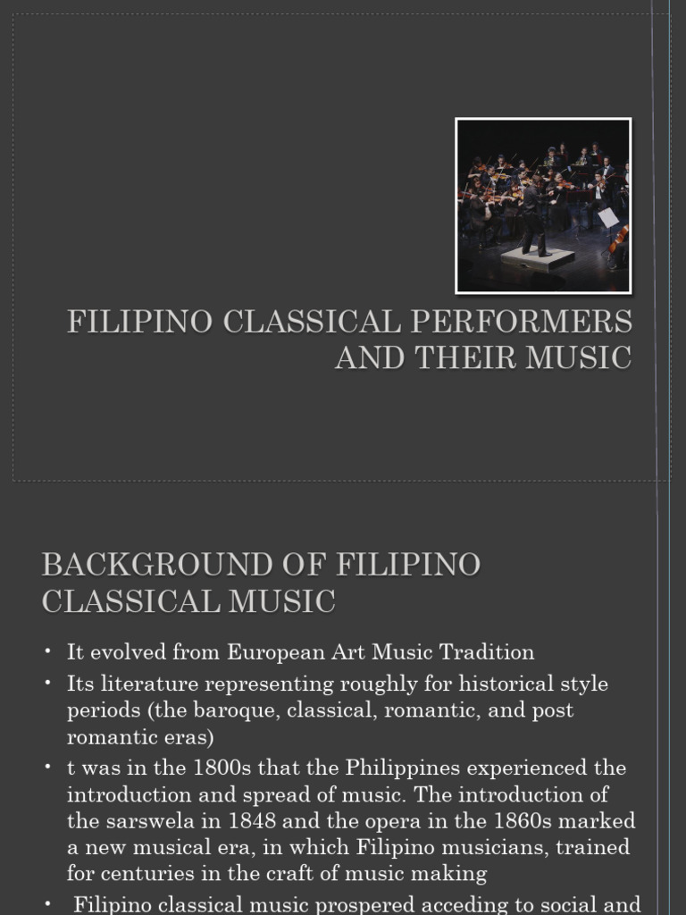 Filipino Classical Music and Performers | PDF | Conducting | Orchestras