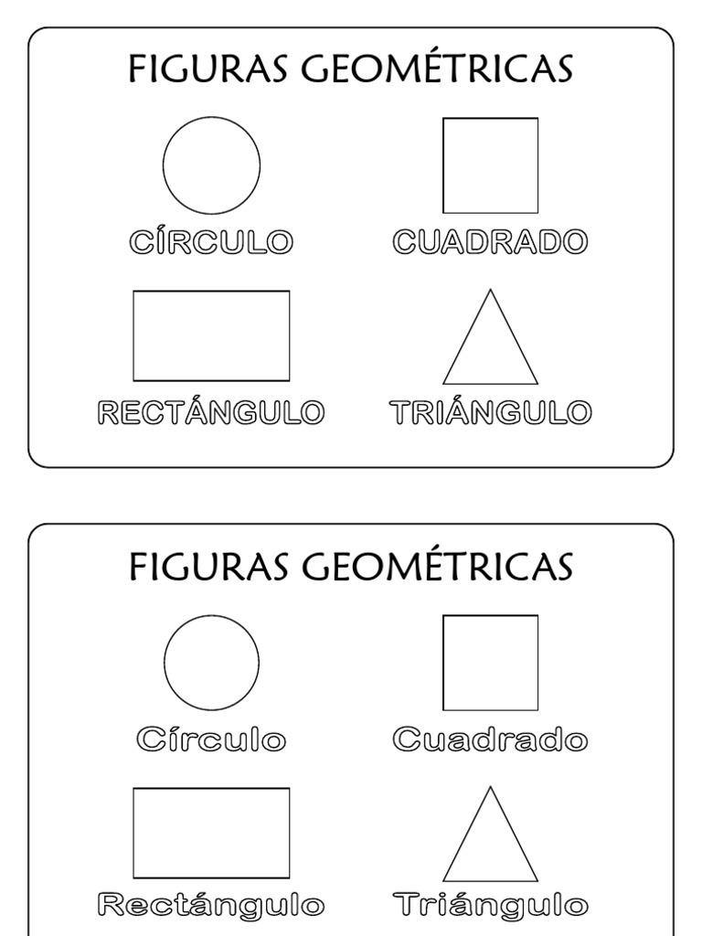 FDP Lámina Con Cuatro Figuras Geométricas A4 BN | PDF
