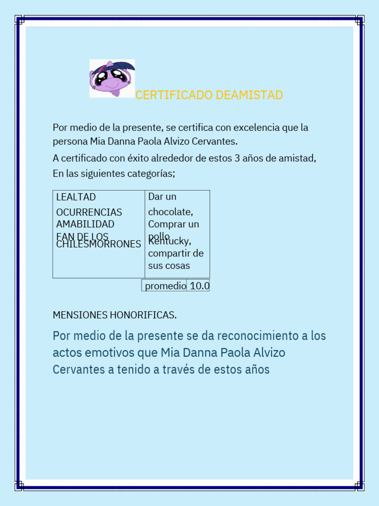 Certificado Del Boka Chan Oshiete Kureta PDF | PDF