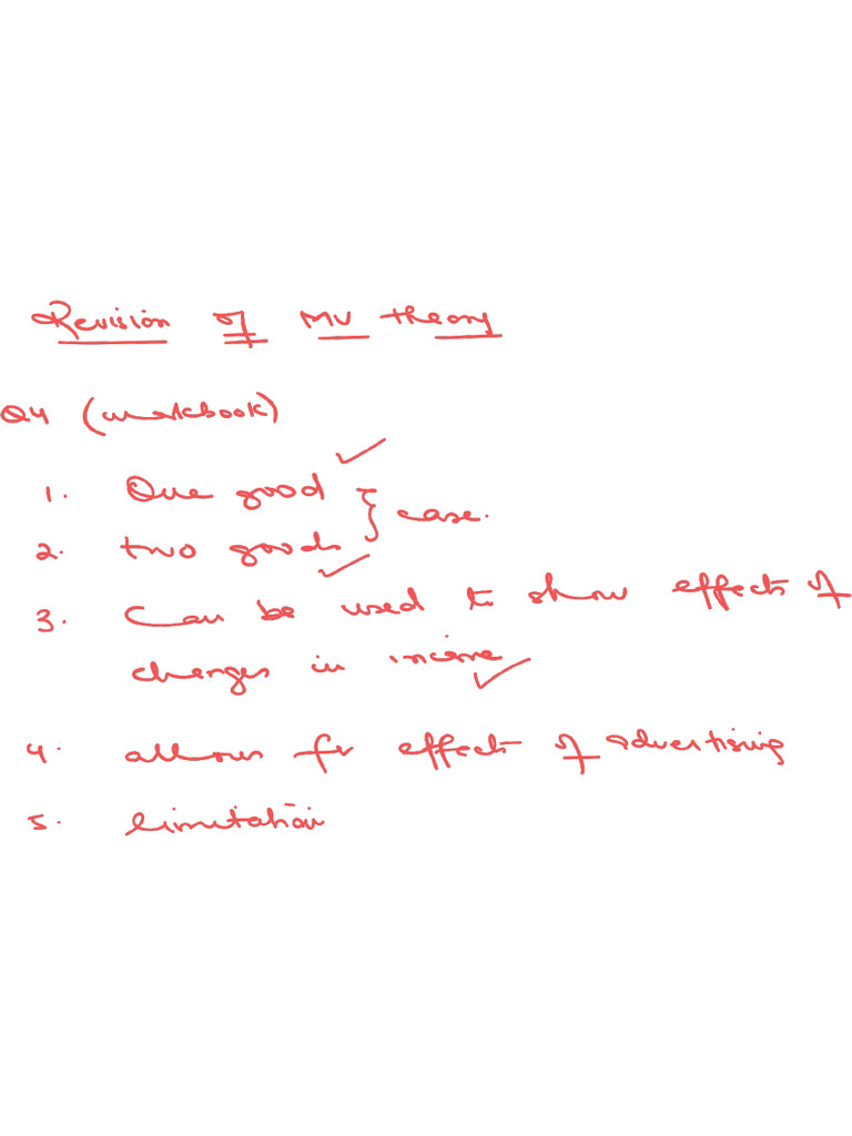 A Levels Economics MU Theory | PDF