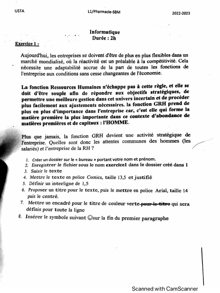 Devoir D'informatique | PDF