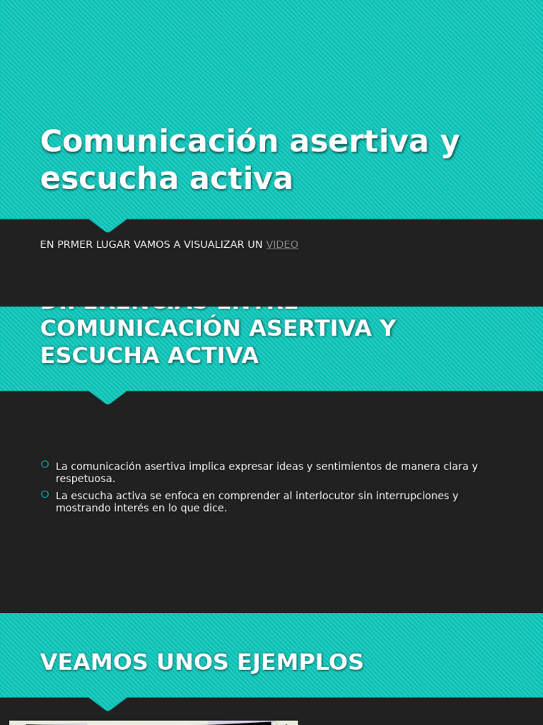 Comunicación asertiva y escucha activa | PDF