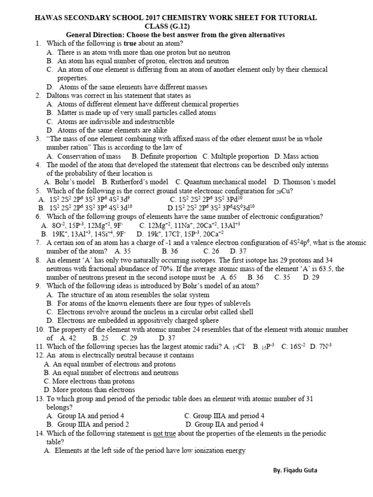 700 Chemistry Questions) | PDF | Chemical Bond | Molecular Orbital