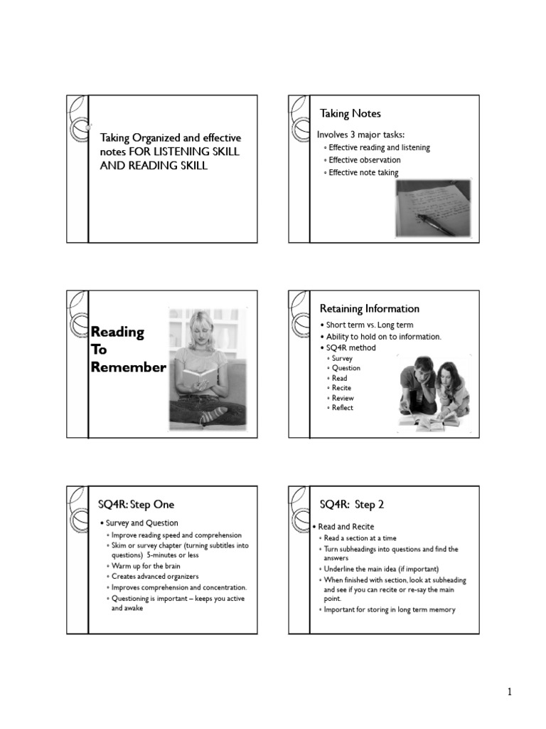 Effective Note-Taking Strategies | PDF | Reading Comprehension | Cognition