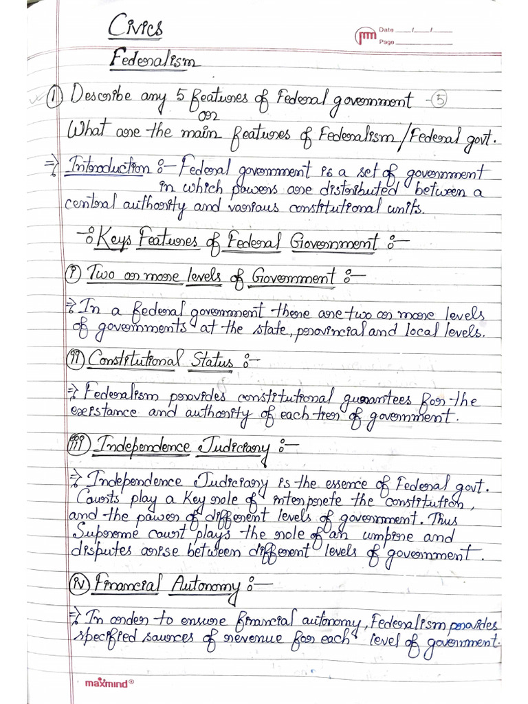 Federalism Class 10 Civics | PDF