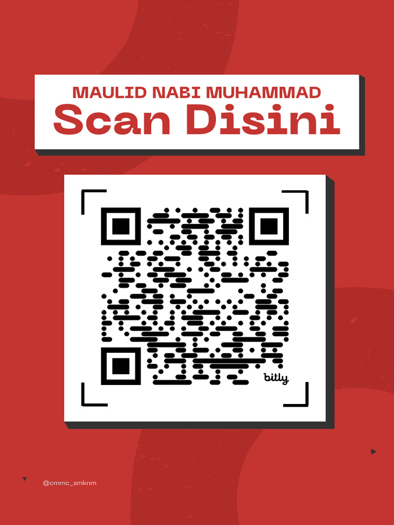 Merah Putih Retro Sederhana Pembayaran Scan QR Code Pamflet Selebaran ...