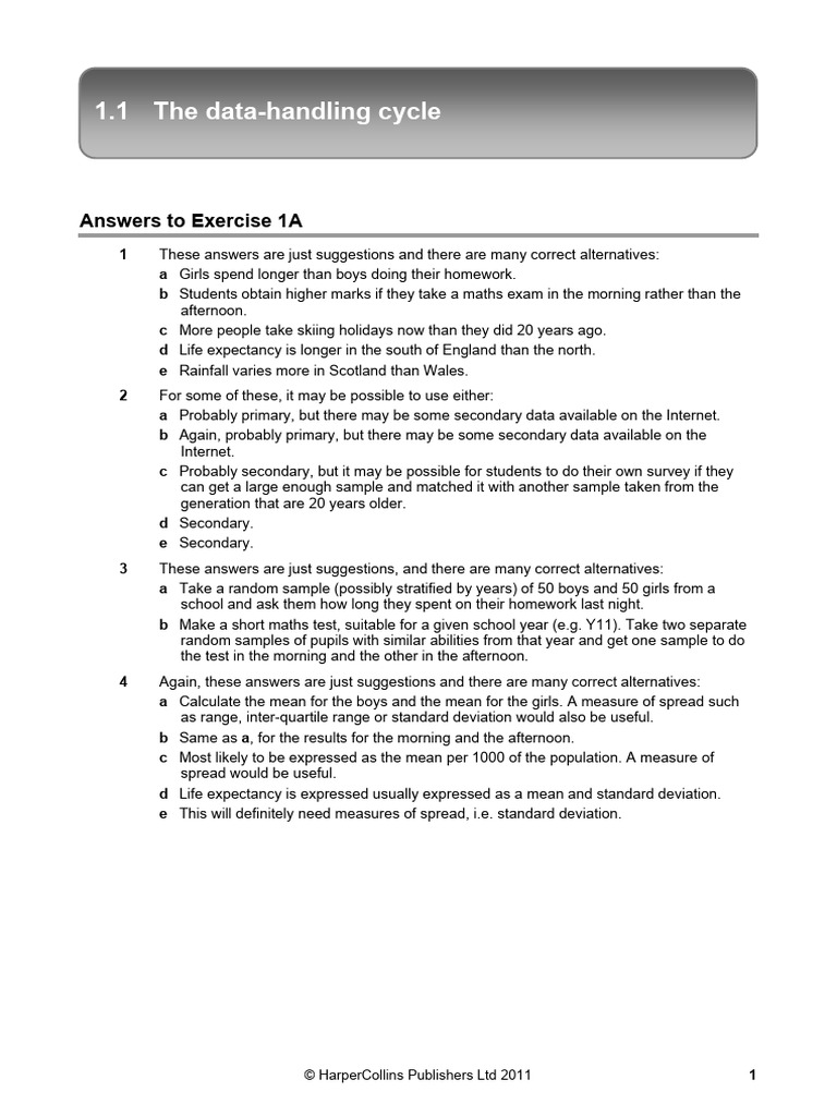 GCSEStatisticsAnswers AQA | PDF | Survey Methodology | Sampling (Statistics)