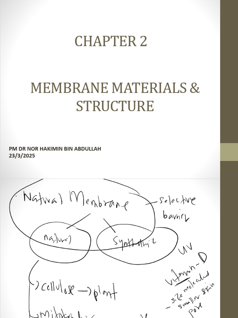 Chapter 2 - Membrane Materials and Structures | PDF | Membrane | Materials