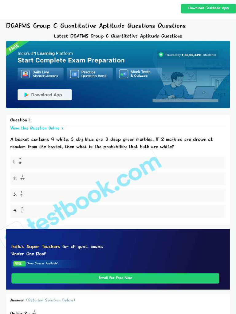 Dgafms Group C Quantitative Aptitude Questions 678f3fc62f13a2315d1f1794 ...
