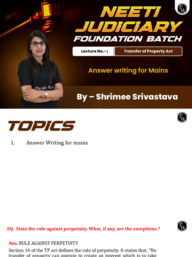 Answer Writing For Mains Only PDF | PDF | Mortgage Law | Mortgages