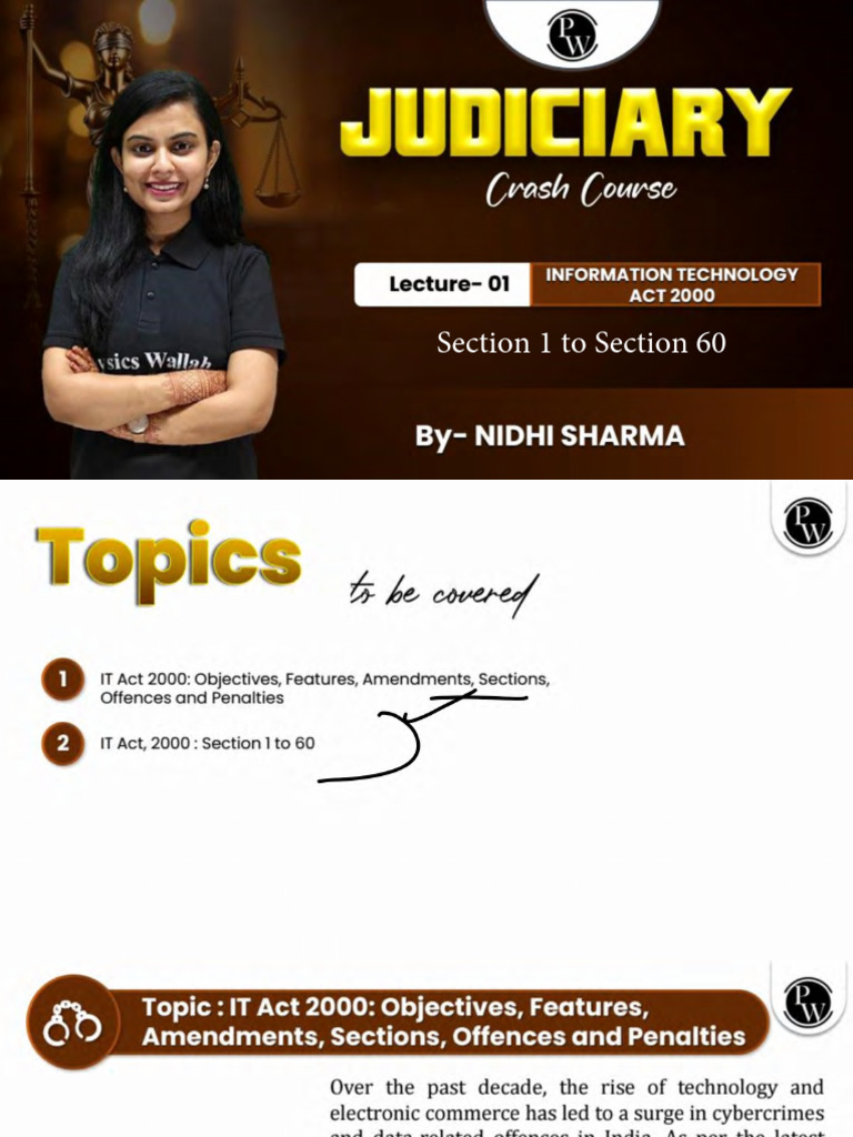 Information Technology Act 01 - Class Notes | PDF