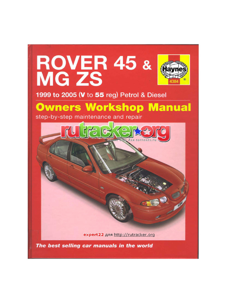 Rover 45 & MG ZS Repair Manual | PDF | Diesel Engine | Vehicle Technology