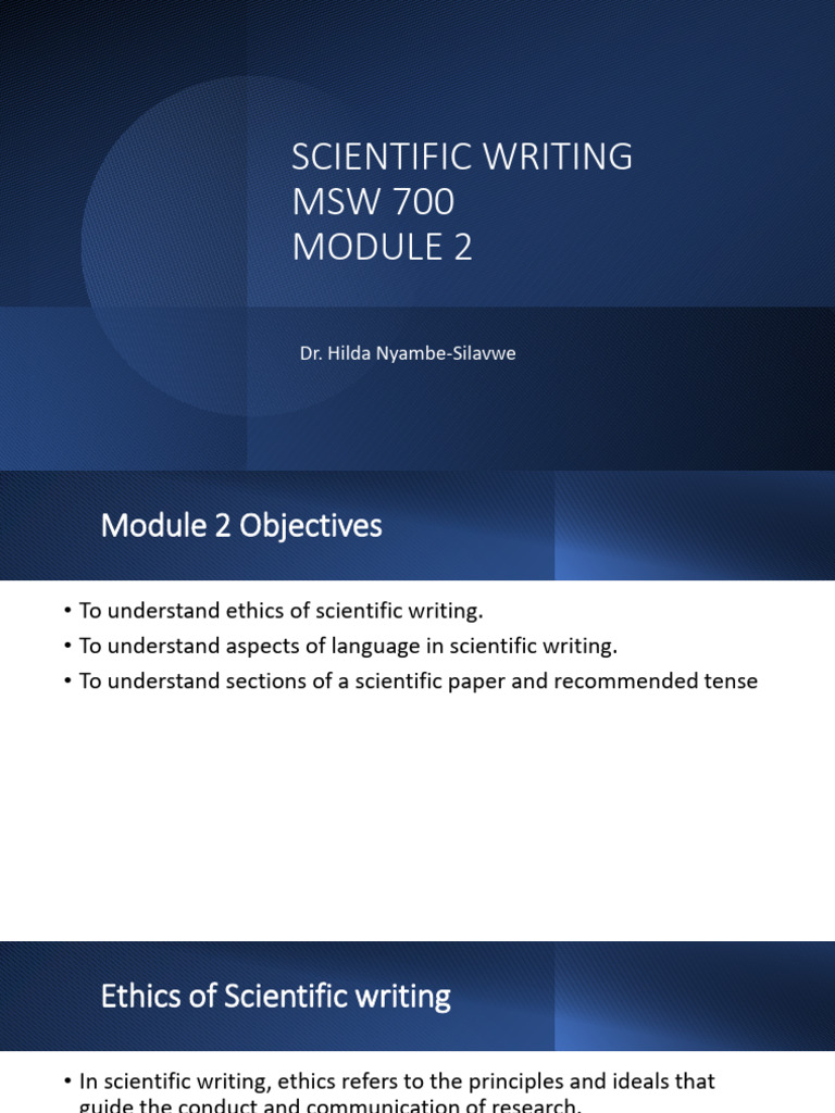 Scientific Writing Module 2 Slides-1 | PDF | Communication | Inquiry