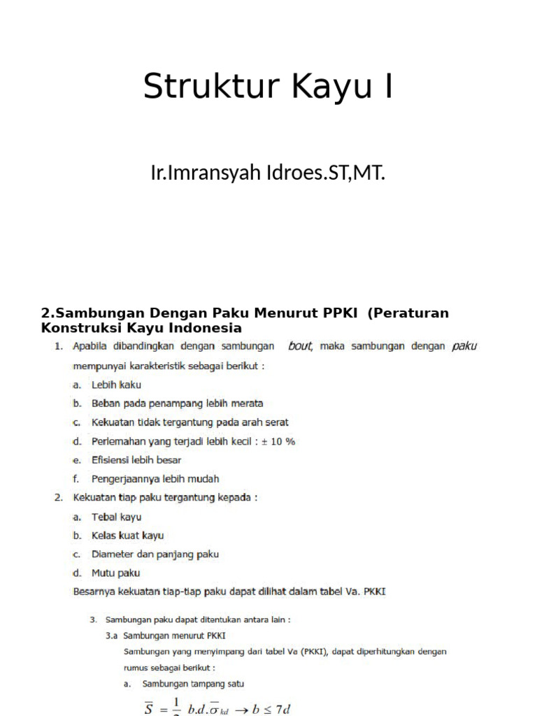 Struktur Kayu I P7 | PDF