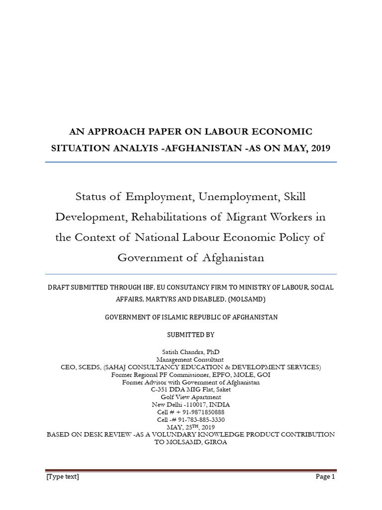 LABOUR_ECONOMIC_PERSPECTIVE_AN_OVERVIEW | PDF | Unemployment | Employment