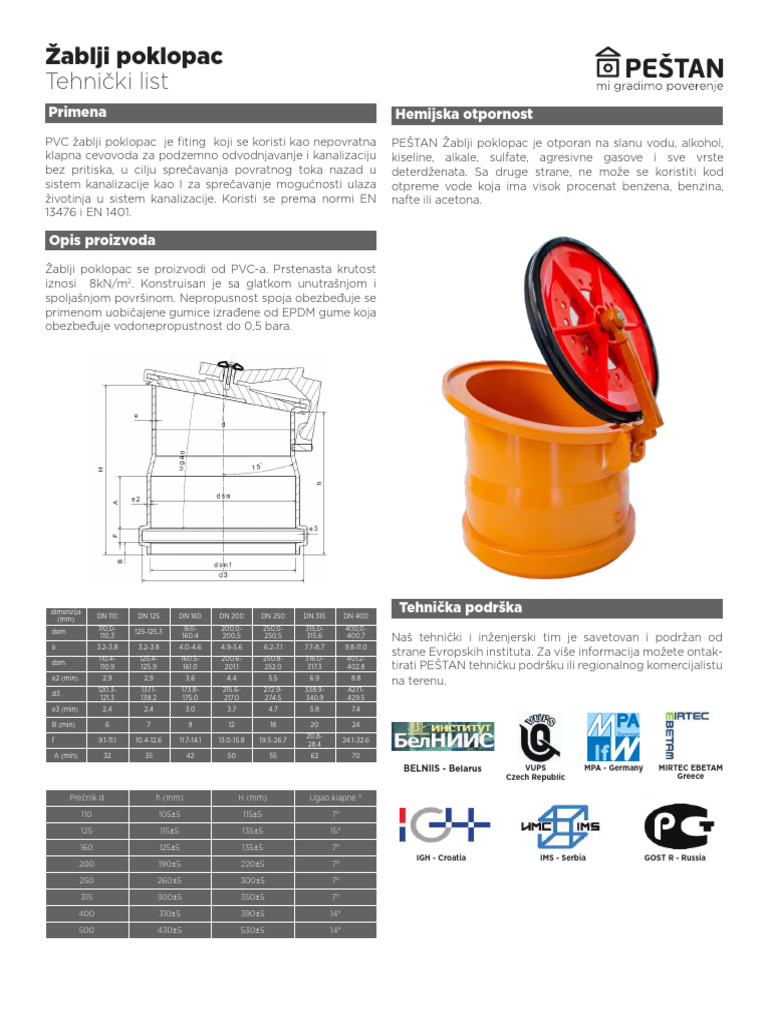TDS Žablji Poklopac PVC 002 | PDF