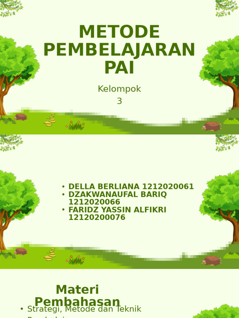 KEL 3 Metode Pembelajaran PAI | PDF