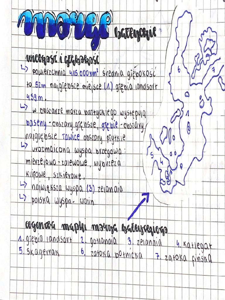 Morze Baltyckie Geografia Klasa 7 | PDF