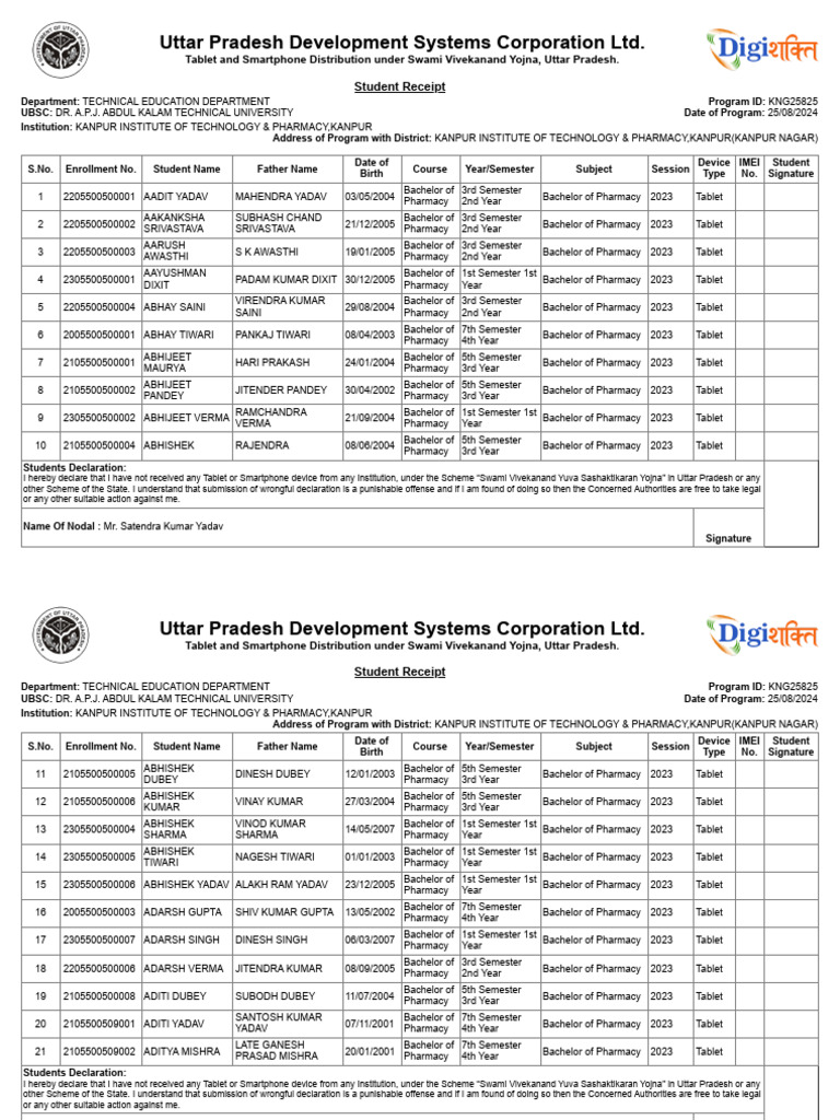 KITP_550_StudentReceipt | PDF