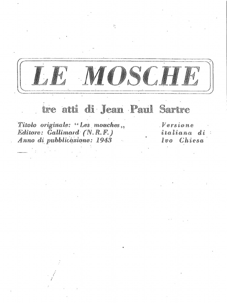 Le Mosche Di Sartre | PDF