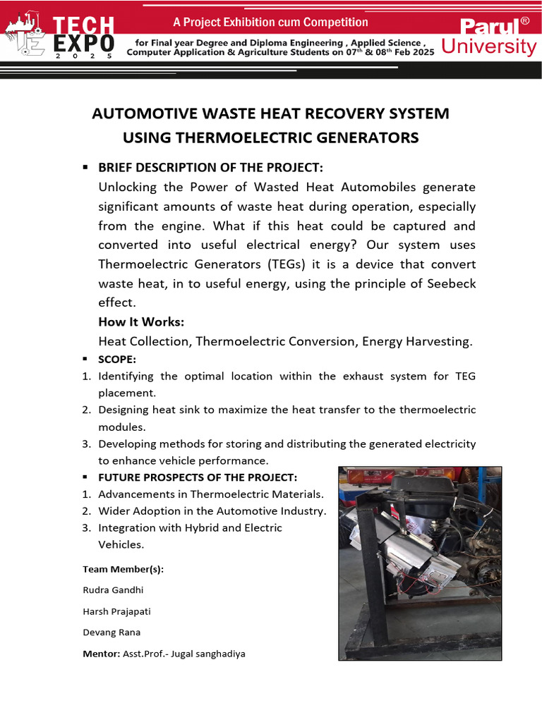 PIT - AUTO - Automotive Waste Heat Recovery System Using Thermoelectric ...