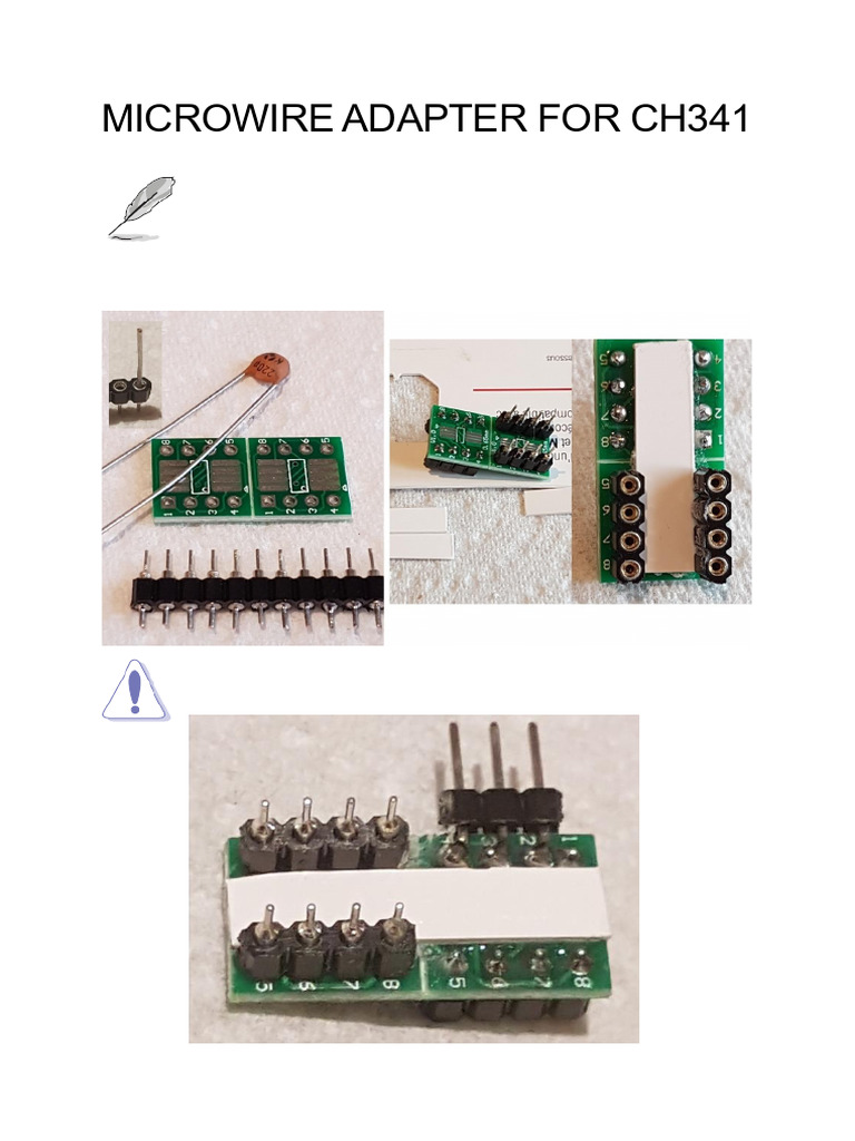 Microwire Adapter Guide for CH341 | PDF