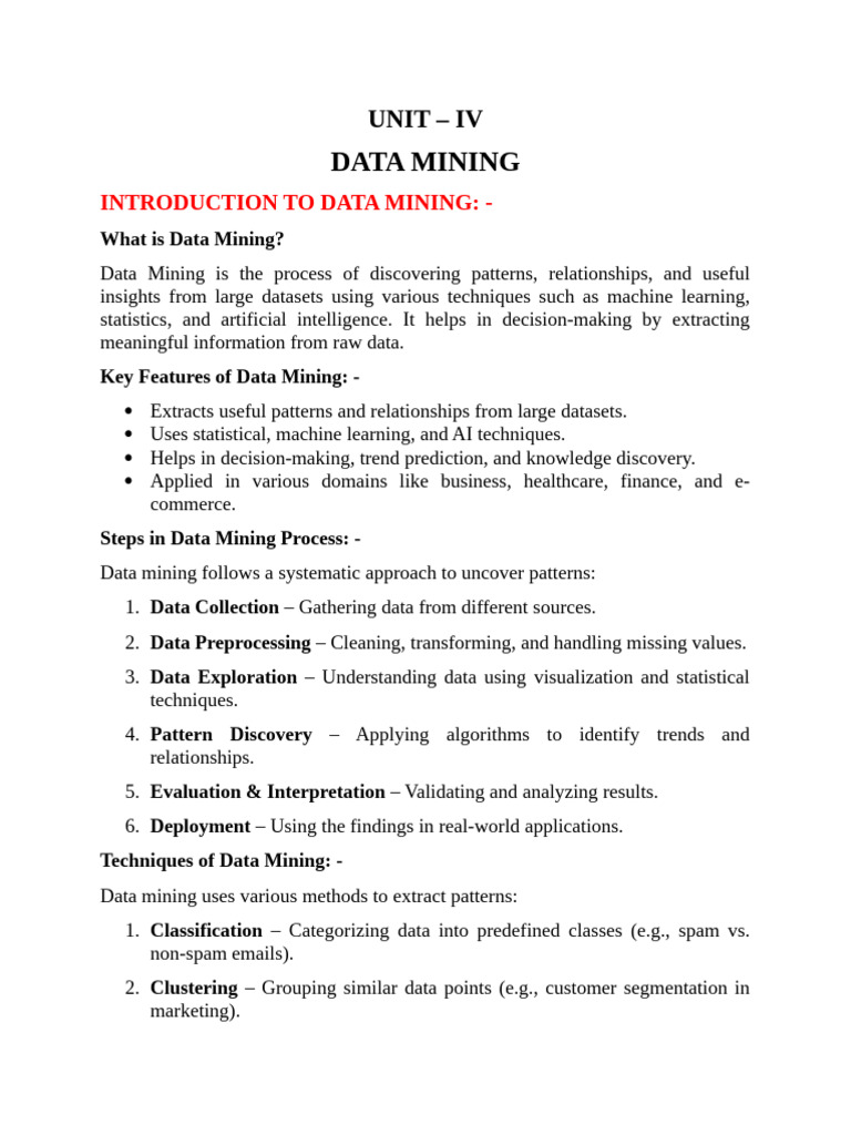 Introduction to Data Mining1 | PDF | Data Mining | Machine Learning