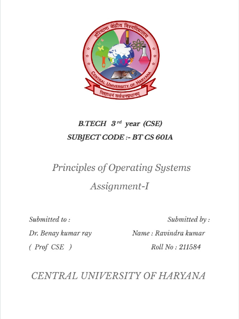operating systems assignment 1 | PDF