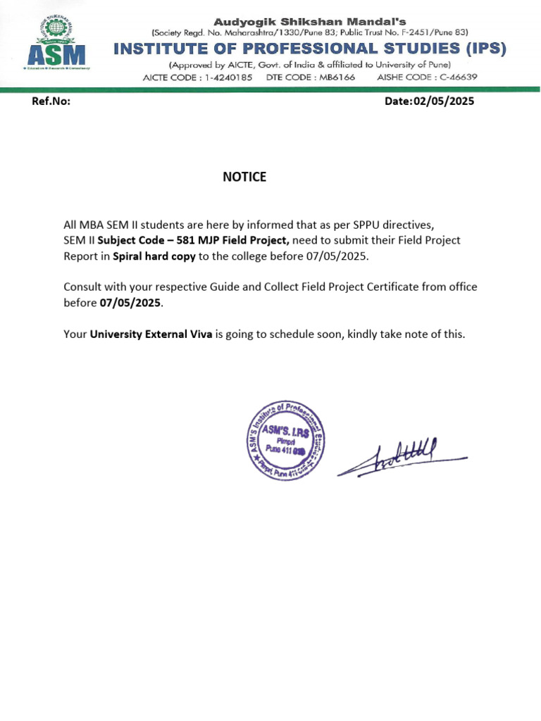 External Viva Notice | PDF