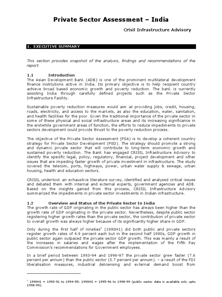 Appendix3 Private Sector Assessment | PDF | Economic Growth | Poverty ...