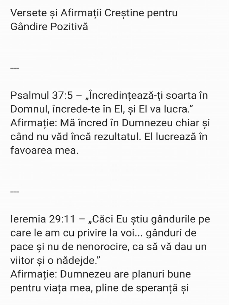 Afirmatii Crestine | PDF