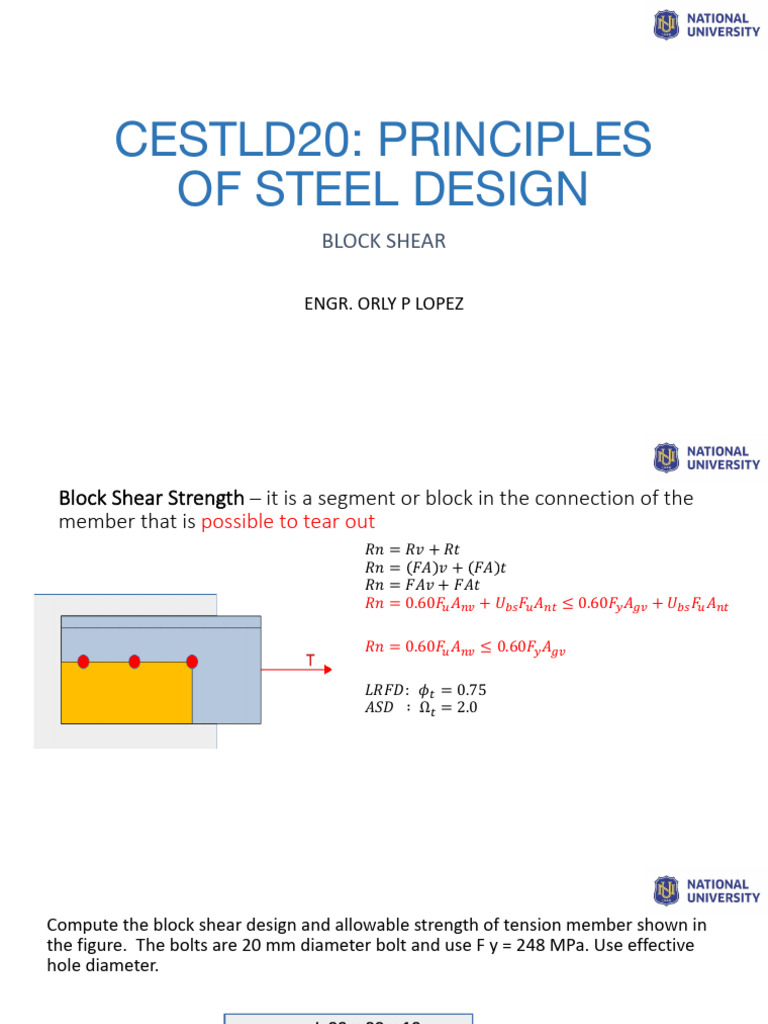 3.0 Block Shear Strength | PDF