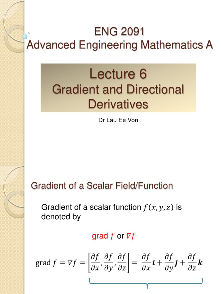 L06 Gradient and Directional Derivatives - Annotated 09032012 | PDF ...